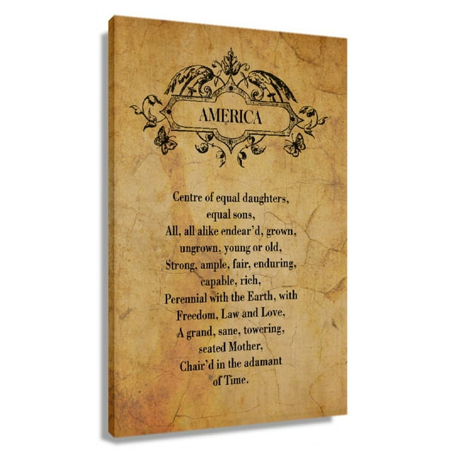 America Poem Wall Art Walt Whitman Quotes Wall Art Poetry Posters And ...