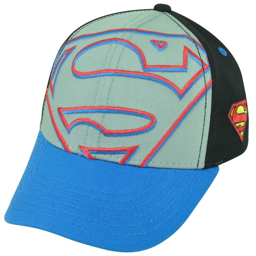 DC Comics Superman Man Of Steel Hero Oversized Logo Boys Kids Snapback ...