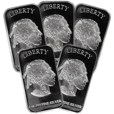 APMEX 1 oz Fine Silver Bullion Bar with American Eagle Design - Walmart.com
