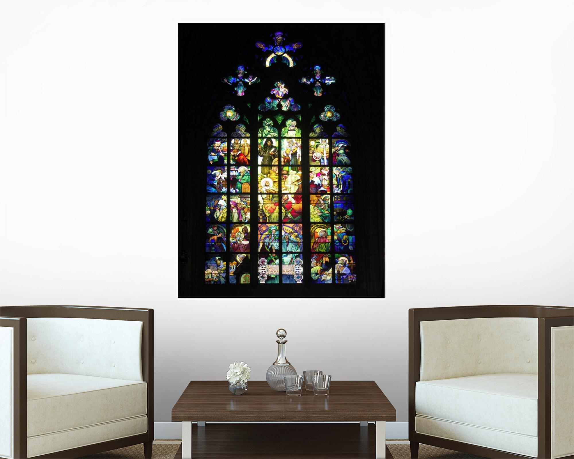 Stained Glass Window Wall Mural WM14536 by Wallmonkeys (36 in H x 27 in ...