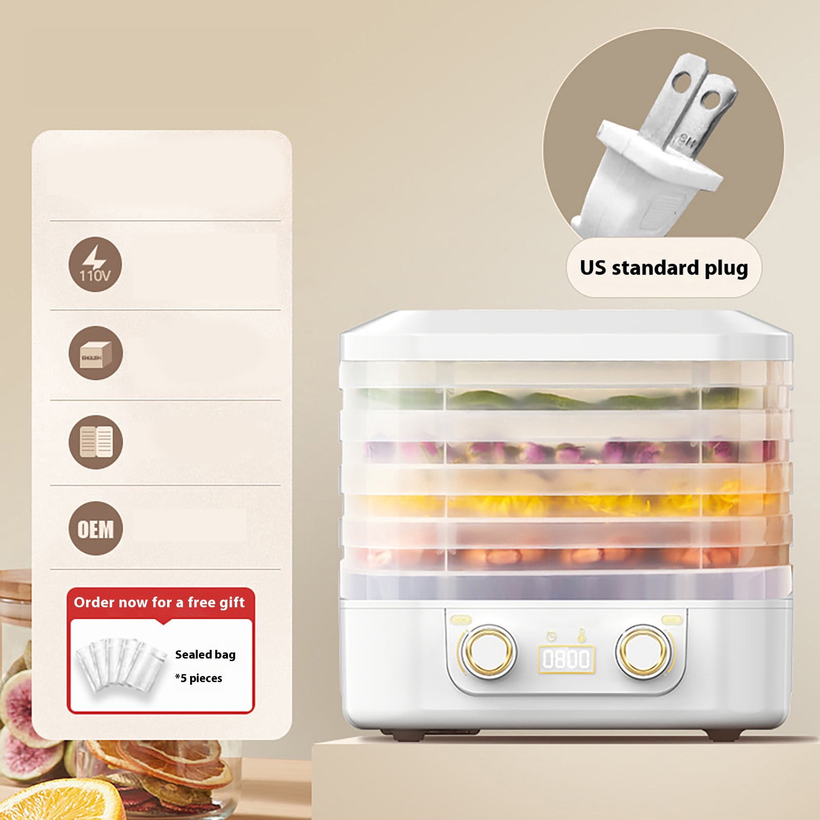 Click here for Zhujinhhh Frunuts Digital Food Dehydrator Machine... prices