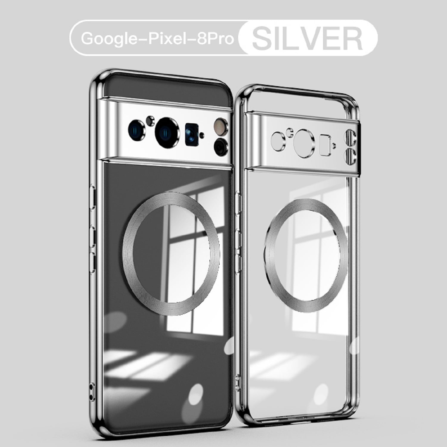 Nalacover Magnetic Clear Case for Google Pixel 8 Pro, Silicone ...