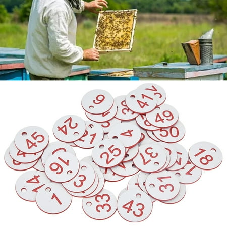 Beehive Tag, Bright Colors Numbered Tag Simple and Portable Round ...