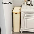 SpaceAid Slim Laundry Hamper with Lid, 65L Narrow Tall Clothes Basket ...