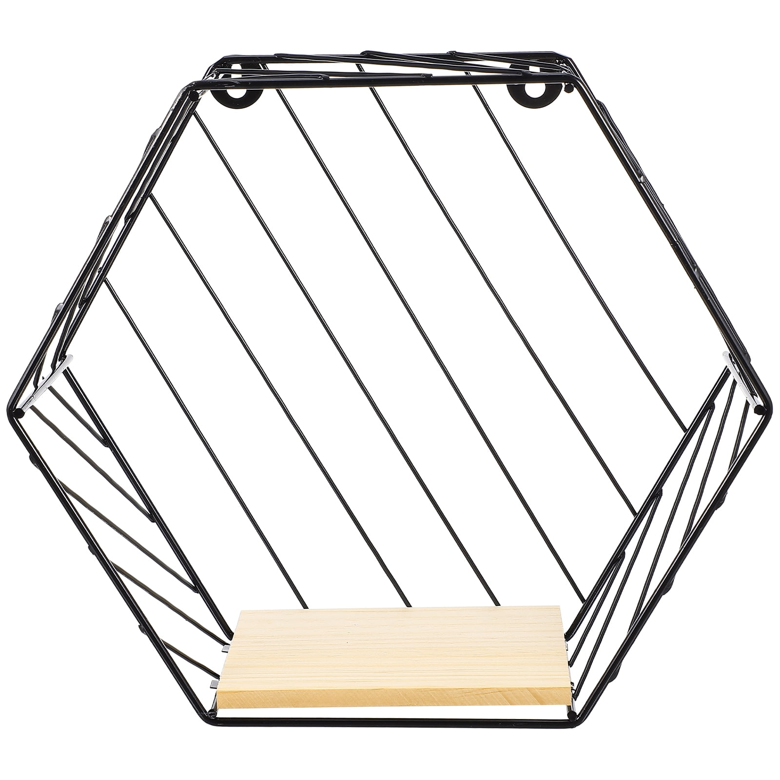 Shelves Shelf Wall Rack Storage Floating Iron Rustic Hanging Metal ...