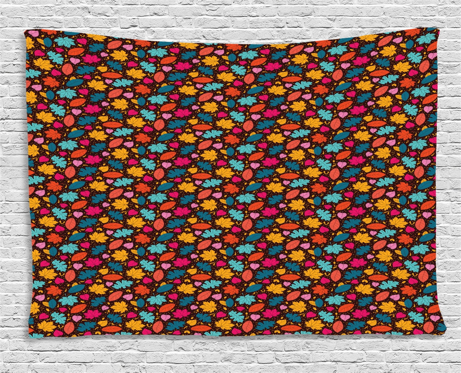 Autumn Tapestry, Repeating Floral Pattern with Fall Season Leaves of ...