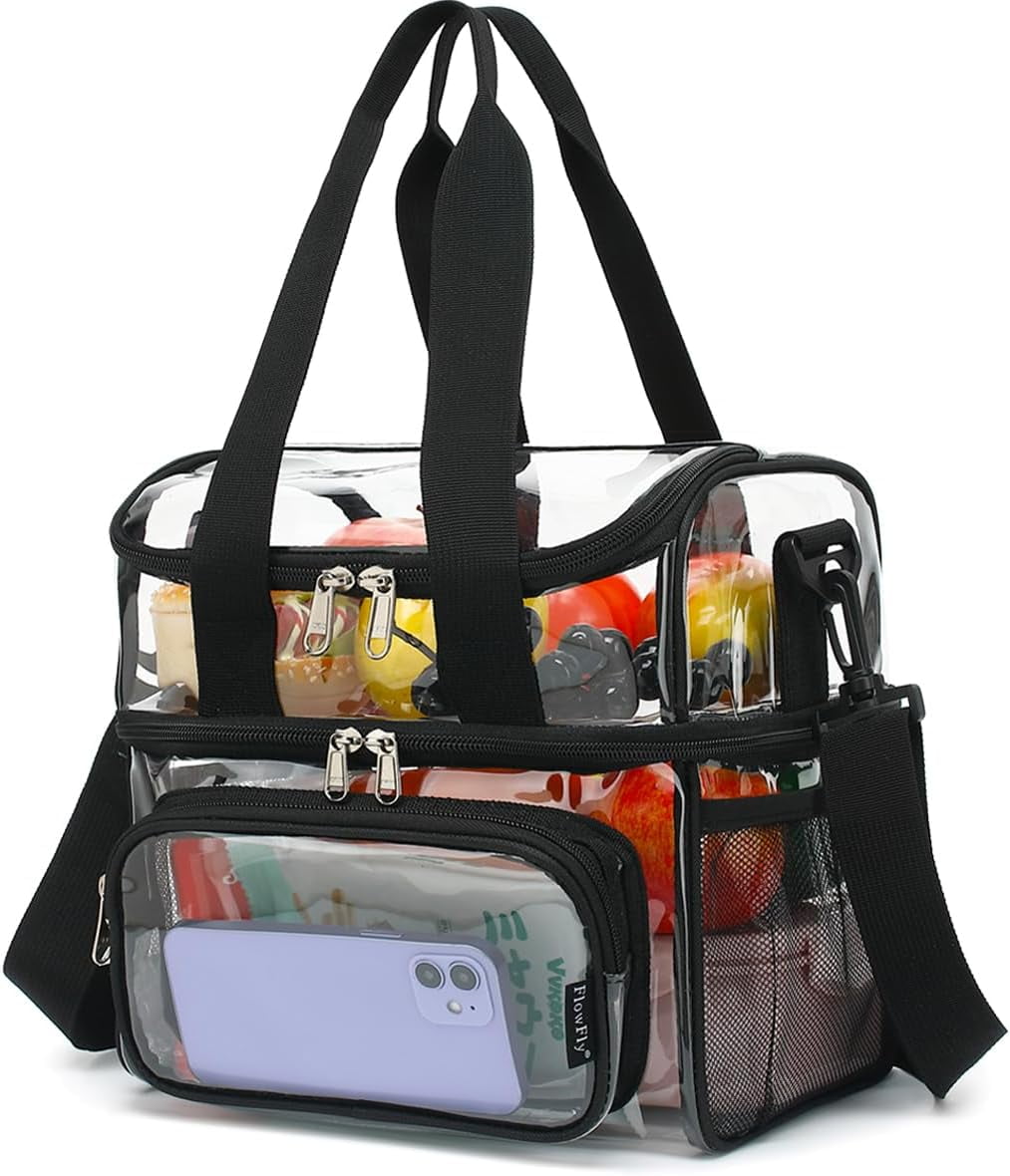 Biwat Double Layer Cooler Insulated Lunch Bag Adult Lunch Box Large ...