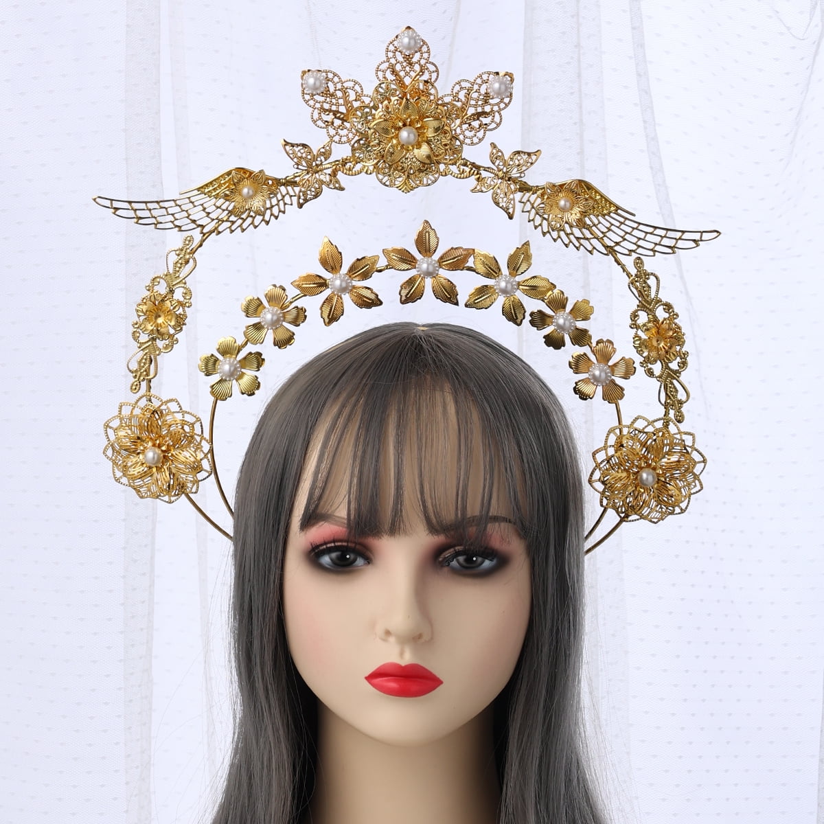 GRACEART Halo Crown Headpiece Goddess Headpieces Boho Bridal Wedding ...