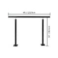 VEVOR Stair Railing Kit 4ft Length 2/3 Steps Aluminum Black Handrail ...