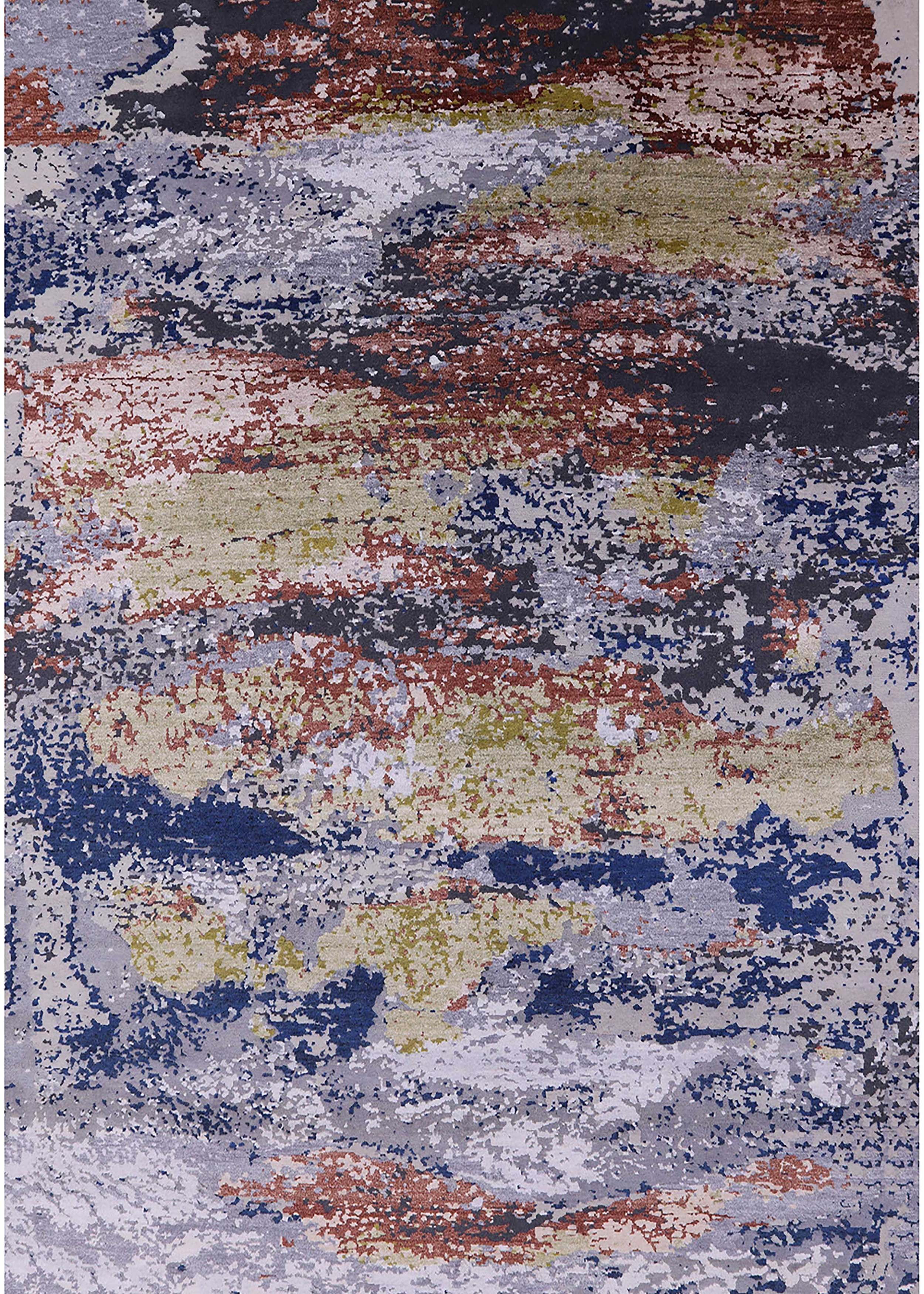 Ahgly Company Indoor Rectangle Mid-Century Modern Plum Purple Oriental ...