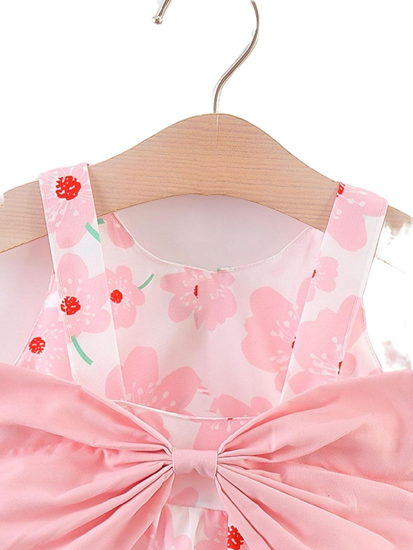 Cute Floral Print Round Neck Smock Sleeveless Multicolor Baby Dresses ...