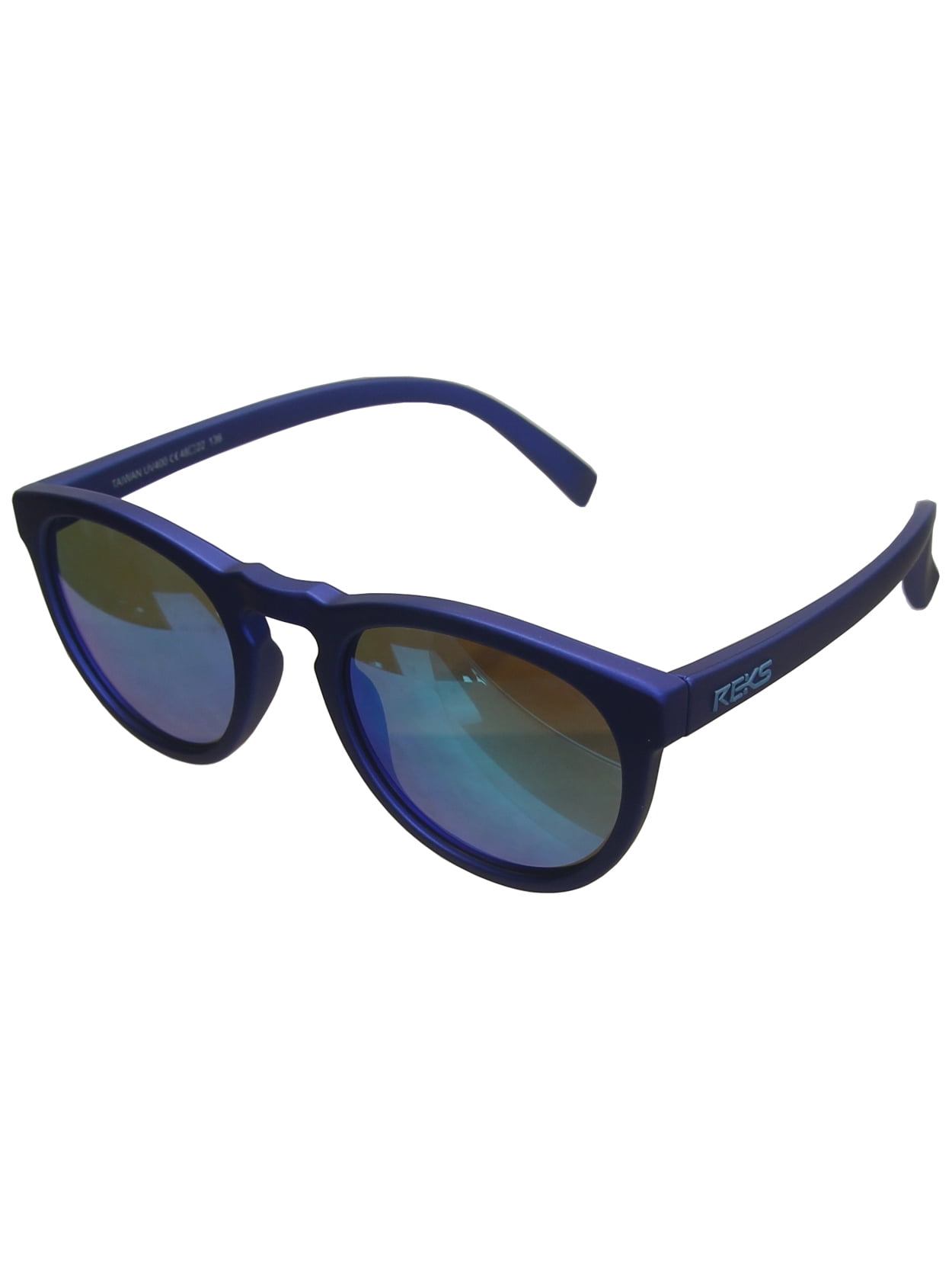 Reks Optics Round Polarized Golf Sunglasses, Blue Frame/Blue Mirror ...