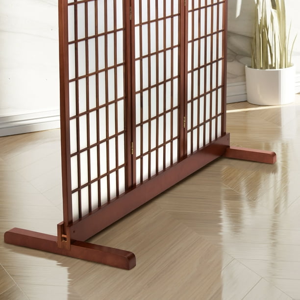 Room Divider Stand Walnut 3 Panel - Walmart.com