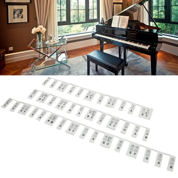 Piano Keyboard Labels, Removable Design Piano Keyboard Stickers For ...