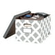 Bankers Box 3-Count Decorative, Letter/Legal File Box, Grey, Diamond ...