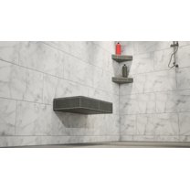 The Original™ Floating Shower Bench Kit with GoBoard® - Original Shower Bench Bracket® (12x36 ...