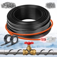 Clear Power 60ft Roof and Gutter Heating Cable, 300W Deicing Kit with ...