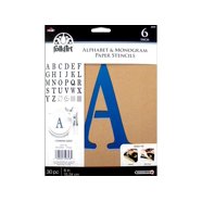 Alphabet Handlettered Script Stencils - 12" x 12" by Craft Smart® - 86 ...