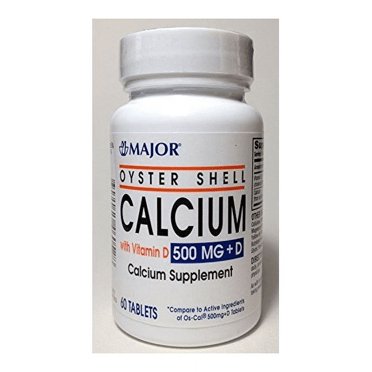 Major Oyster Shell Calcium Carbonate with Vitamin D Tablets, 250 mg ...