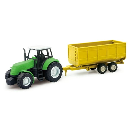 Green Farm Tractor with Attachable Crop Trailer | Walmart Canada