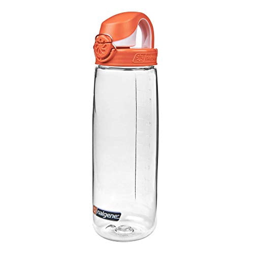 Nalgene Tritan On The Fly Water Bottle, Clear with Orange/White, 24Oz ...