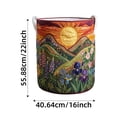 Boho Floral Quilted Laundry Hamper with Handles Large Soft Storage ...
