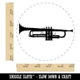 Trumpet Music Instrument Silhouette Rubber Stamp for Scrapbooking ...
