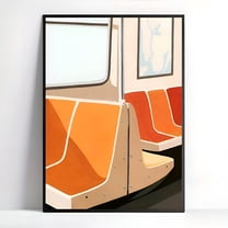 New York Subway Wall Art Poster NYC Train Illustration Manhattan Travel ...