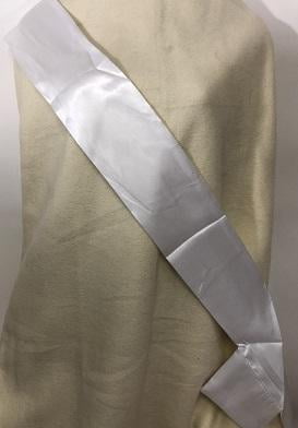 White Satin Sash 33" x 4" (Each) - Walmart.com