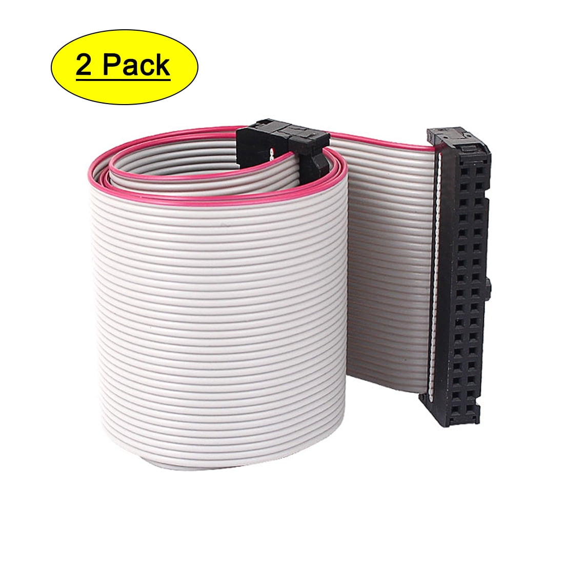 2pcs 2.54mm 34-Pin Female to Female IDE PATA Extension Flat Ribbon ...