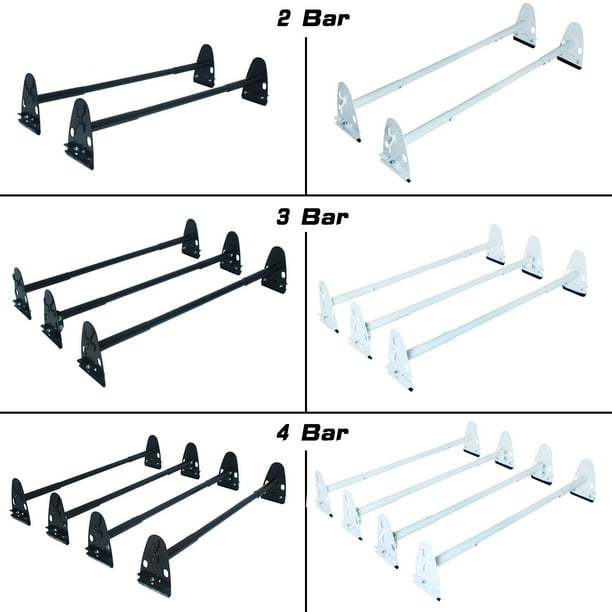 AA-Racks Fullsize Universal Van Roof Rain Gutter Rack Two Bar Ladder ...