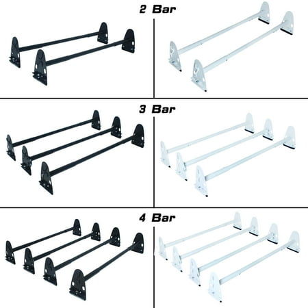 AA-Racks Fullsize Universal Van Roof Rain Gutter Rack Two Bar Ladder ...