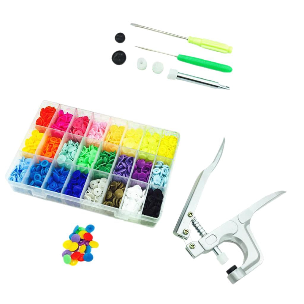 360 Sets T5 Stud Buttons Fasteners with Snap Pliers Tools and Storage ...