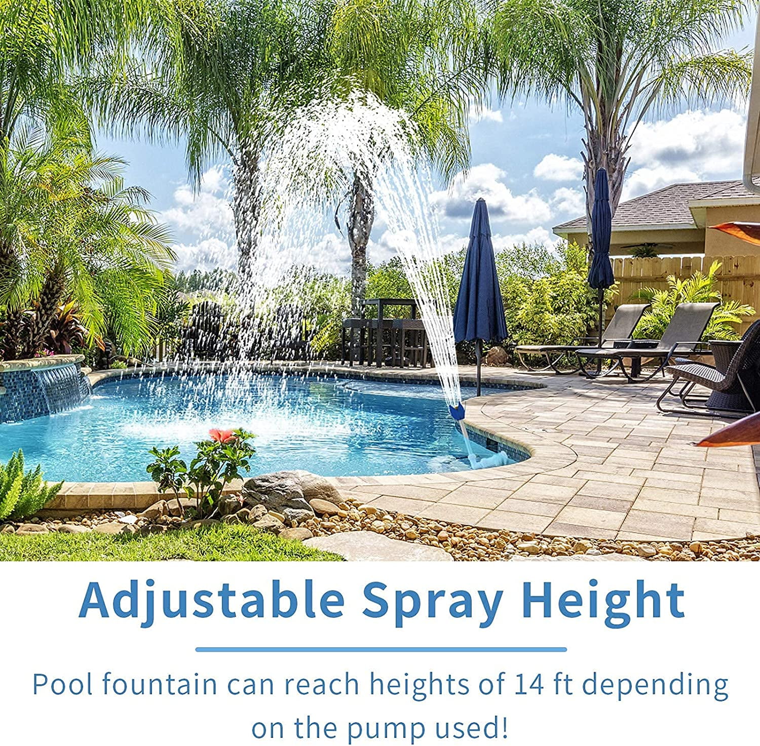 Buy XGeek Swimming-Pool Waterfall Fountain Fun Water Sprinkler Above In ...