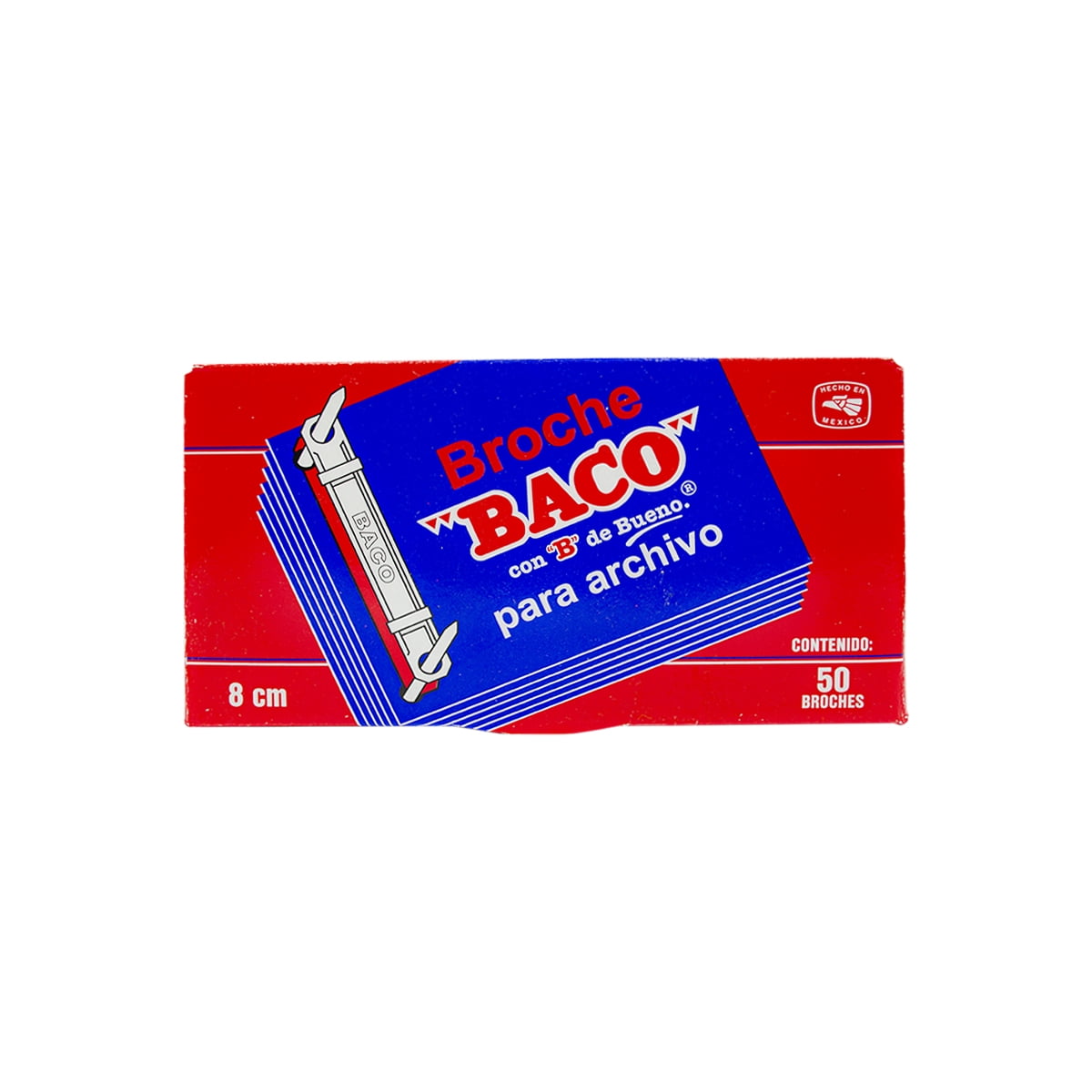 Broche BACO Para Archivo Metálico 8cm Caja con 50 Piezas | Bodega ...