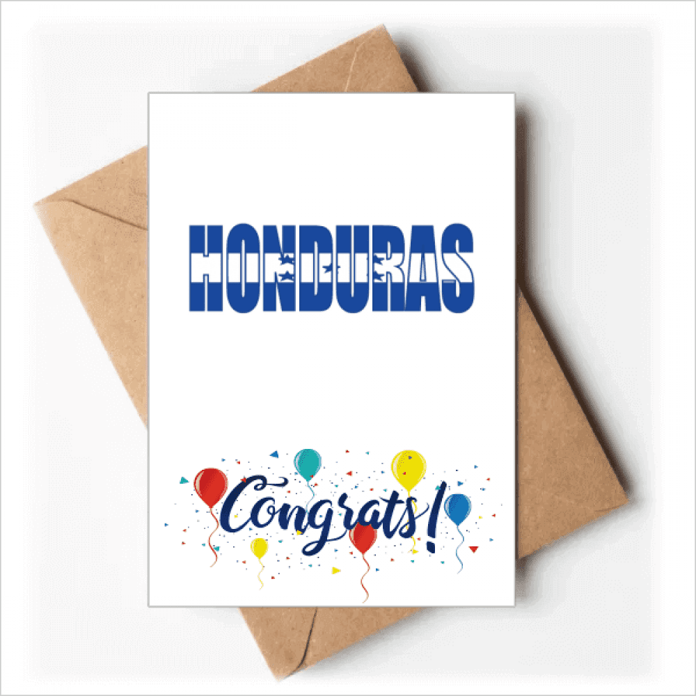 Honduras pais bandera nombre Sobre de la Carta de felicitación de la ...