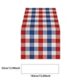 5PC Independence day decorations office Plaid Table Runner Red White ...