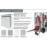 CrownWall Slatwall System: PVC Garage Organizer Wall Mount, 8’ x 4 ...
