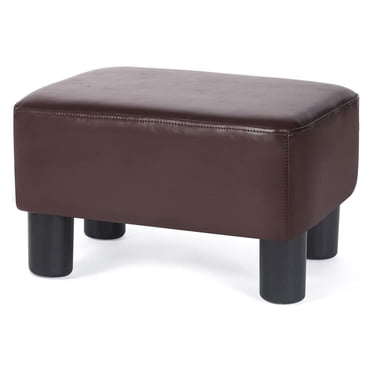 Homebeez Small Ottoman Footrest, Plastic Foot Stool, Modern Black ...