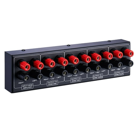Distributor, 1 In 4 Out Speaker Distribution Panel 4-Zone Audio ...