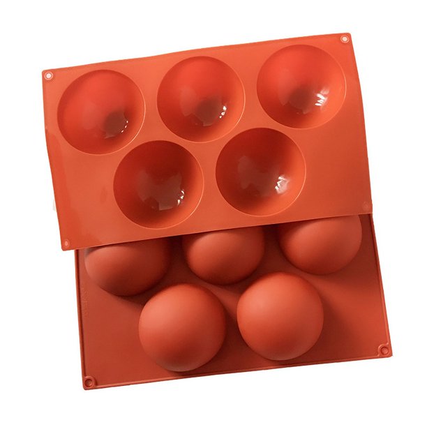 SHENMO 2 molds, oversized spherical silicone mold, 5 hemispherical ...