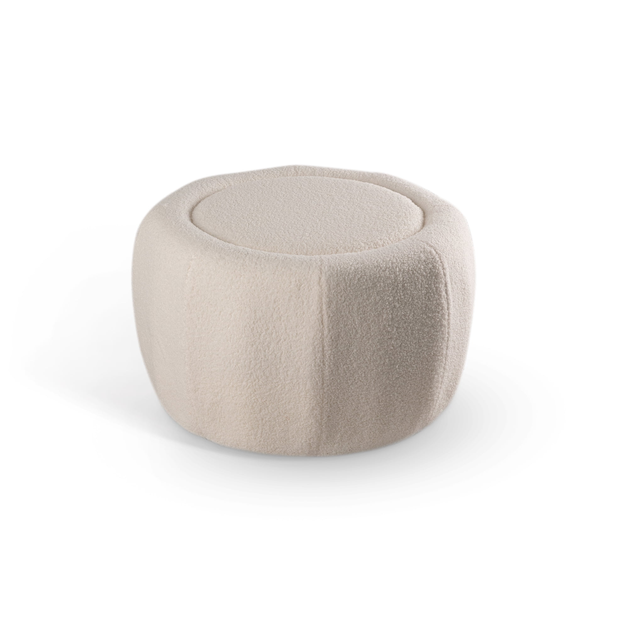 Click here for Repose Modern Camelot Teddy Sherpa Round Ottoman... prices