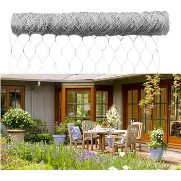 EPOTOOR Galvanized Poultry Net Metal Mesh Fencing Chicken Wire 2" Holes ...