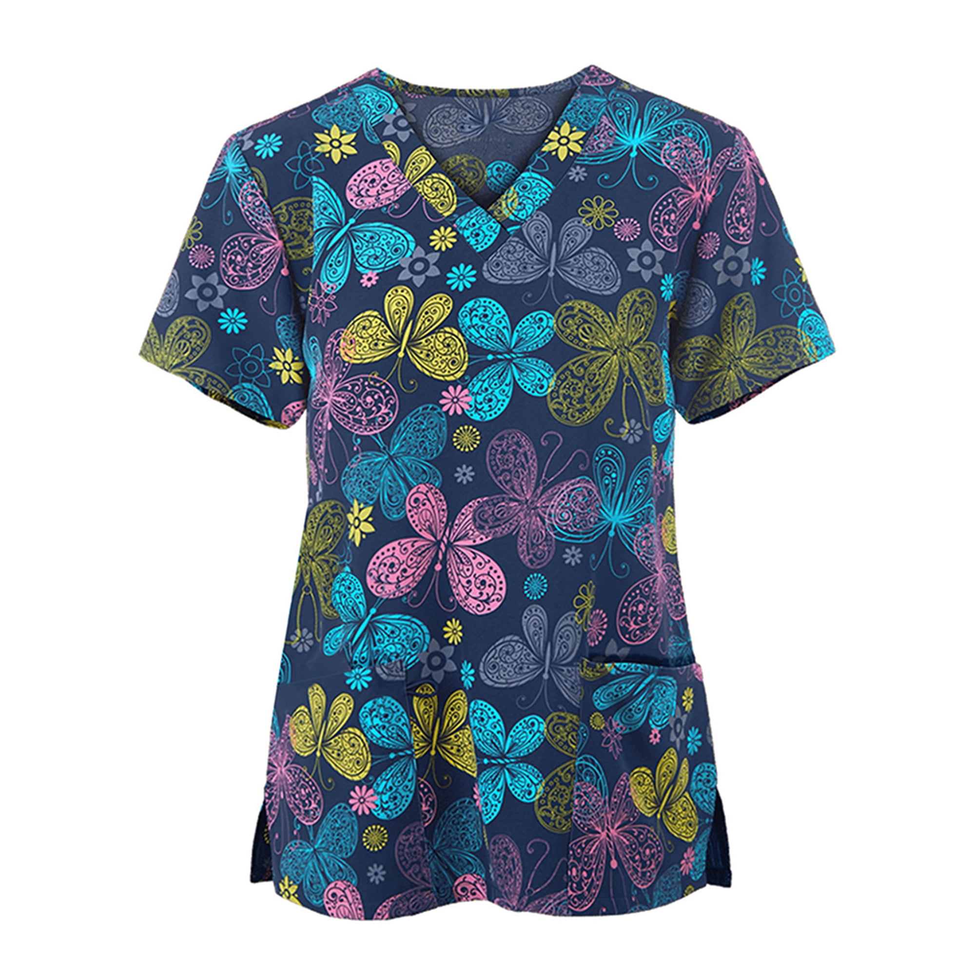 Click here for Himone Loose Short Sleeve Scrub Top For Women Ladi... prices