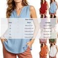 Ashyfjp Womens Blouses Trendy Solid Color Sleeveless Notch Neck Top ...