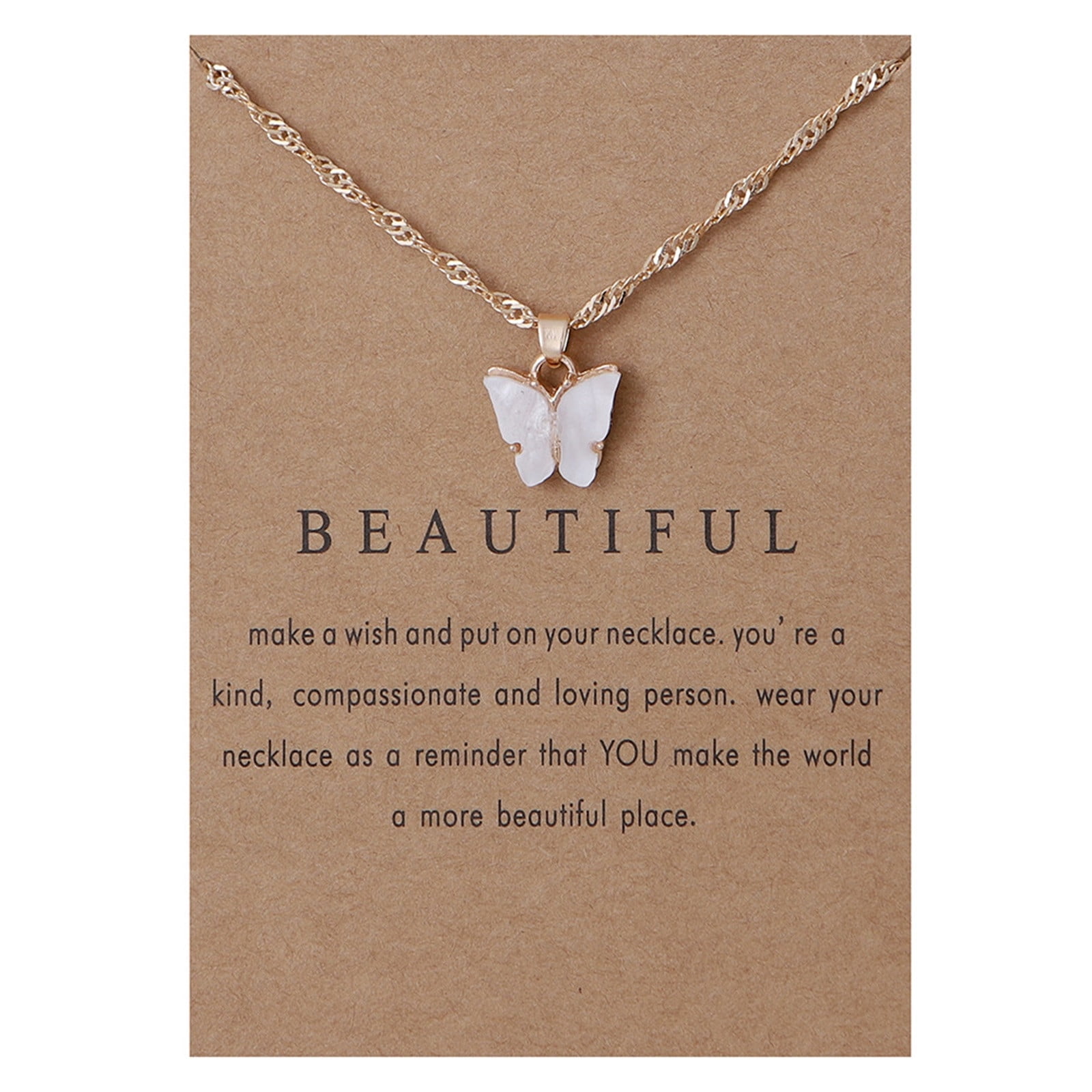 Click here for Wreesh Sweet Butterfly Necklace Acrylic Color Clav... prices