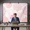 12x8ft Photo Backdrop, Coastal Pink Soft Polyester Backdrop Curtains ...