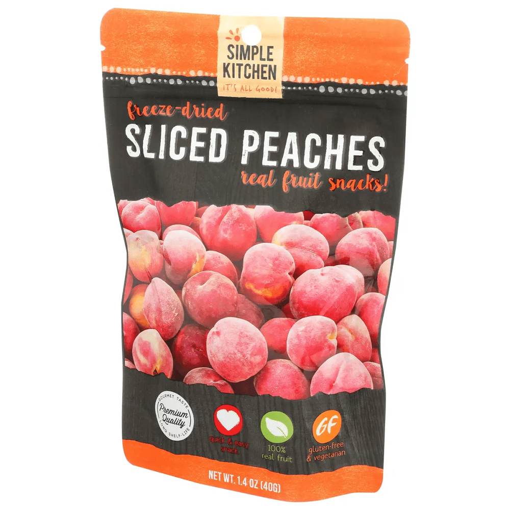 Simple Kitchen Gluten Free Premium Freeze Dried Sliced Peaches 1 4 Oz