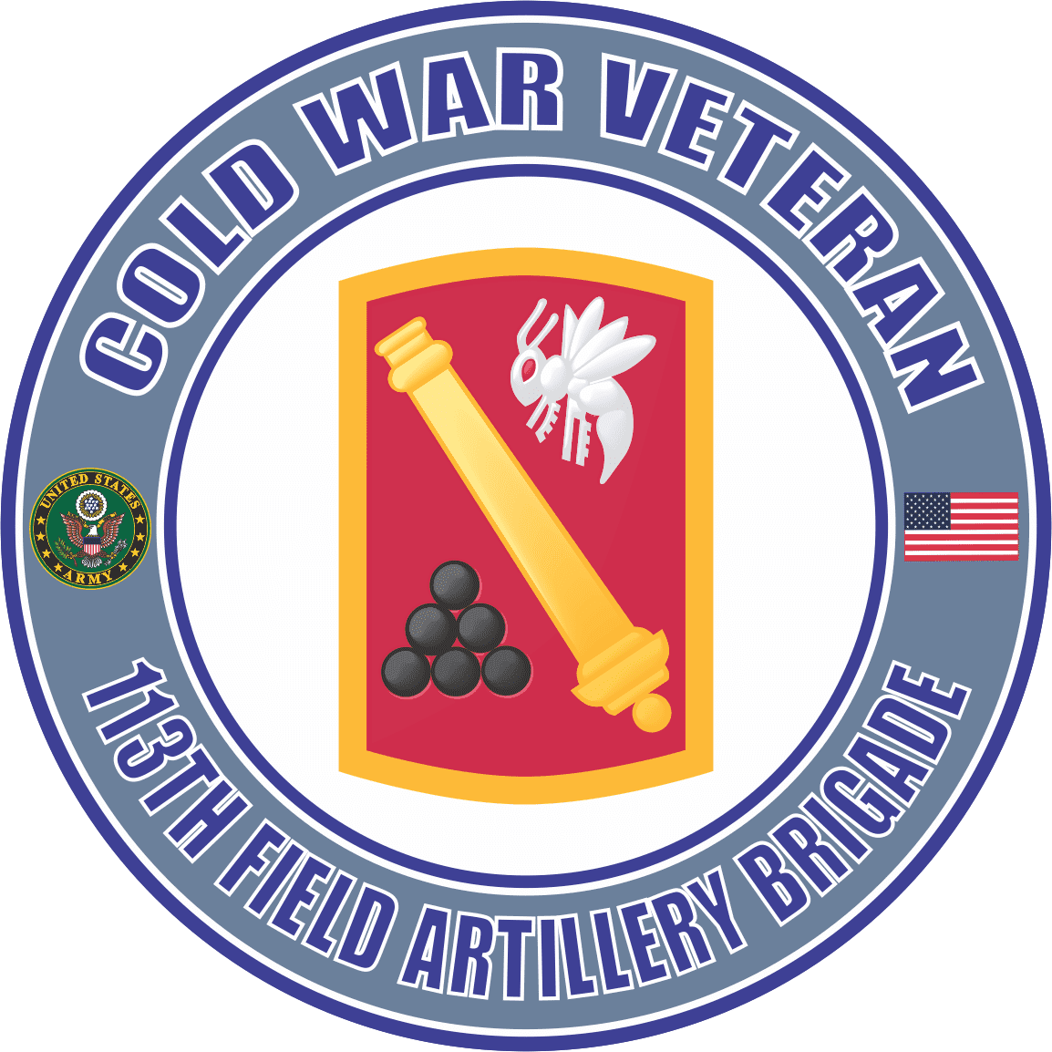 3.8 Inch U.S. Army Cold War 113th Field Artillery Brigade Veteran Decal ...