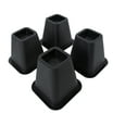 Simplify 6 inch Durable Plastic Bed Risers 4 Pack in Black, 2.75 lb ...